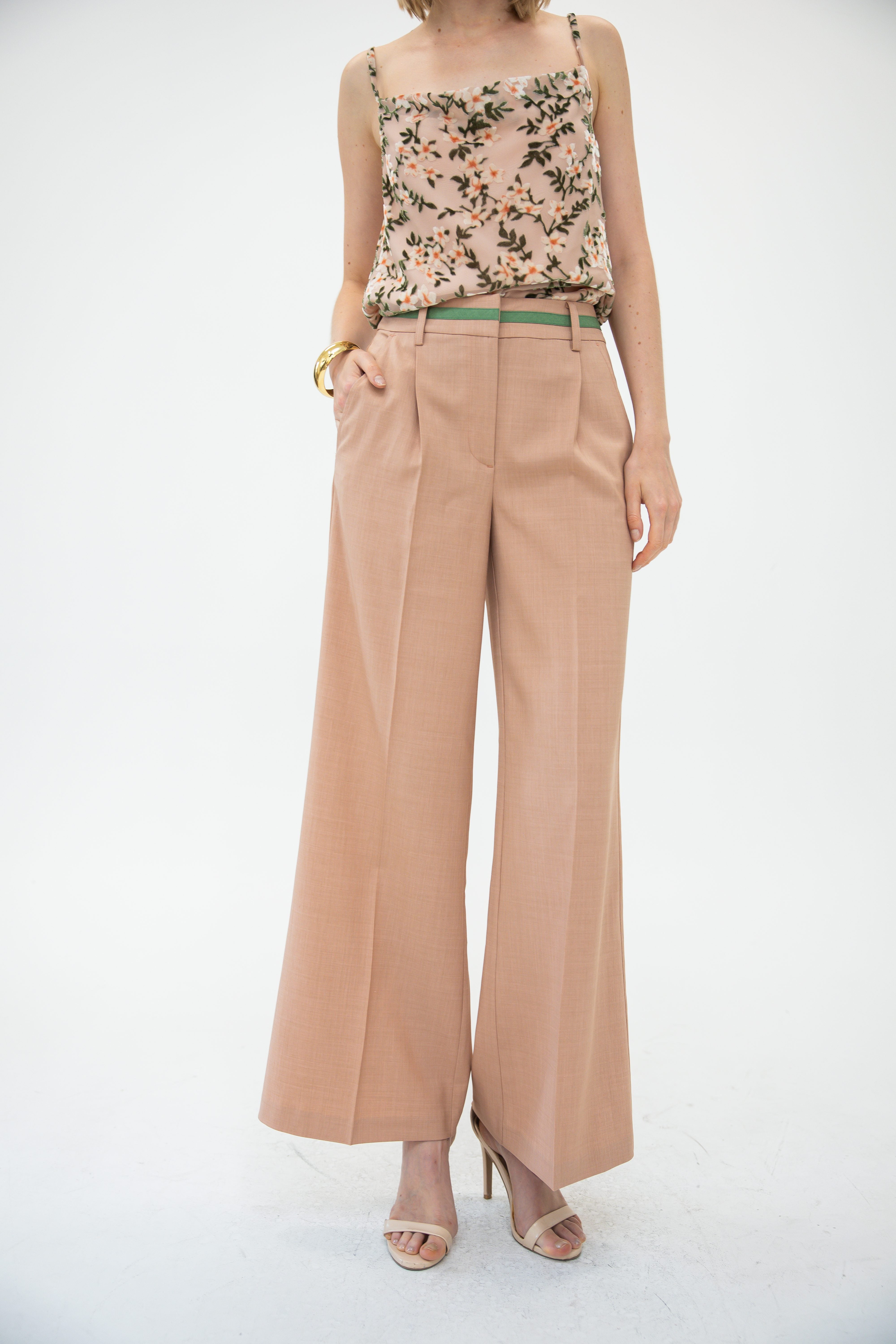 Wide Leg Trouser - Rosewood – Janet Howard NYC